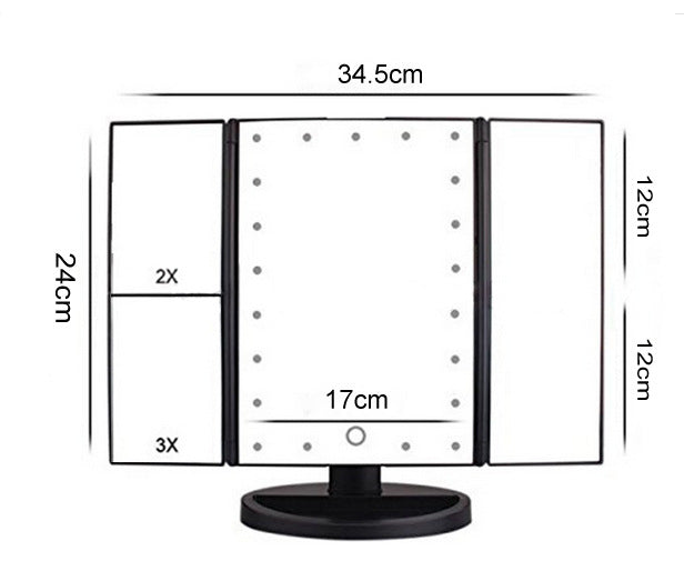 LED Touch Screen Makeup Mirror Adjustable Light Settings Our mirror ...