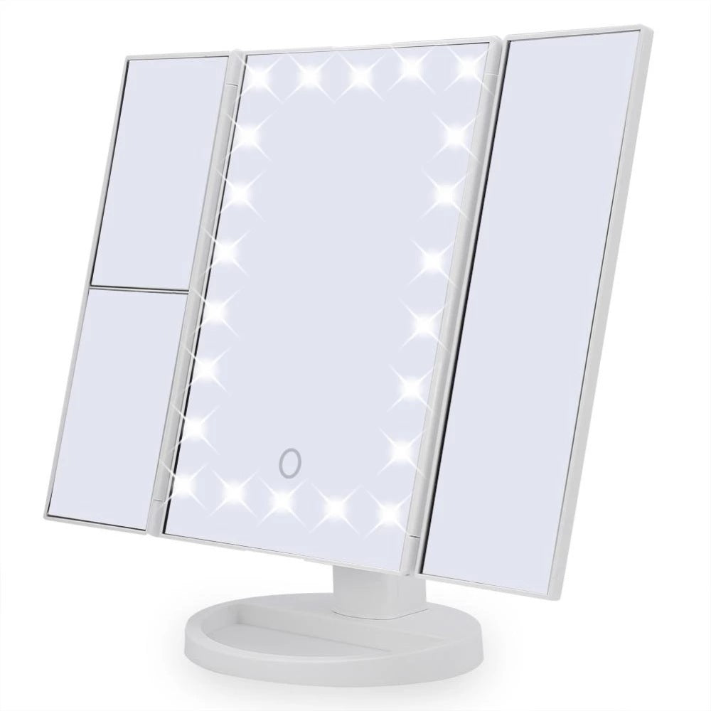 LED Touch Screen Makeup Mirror Adjustable Light Settings Our mirror ...